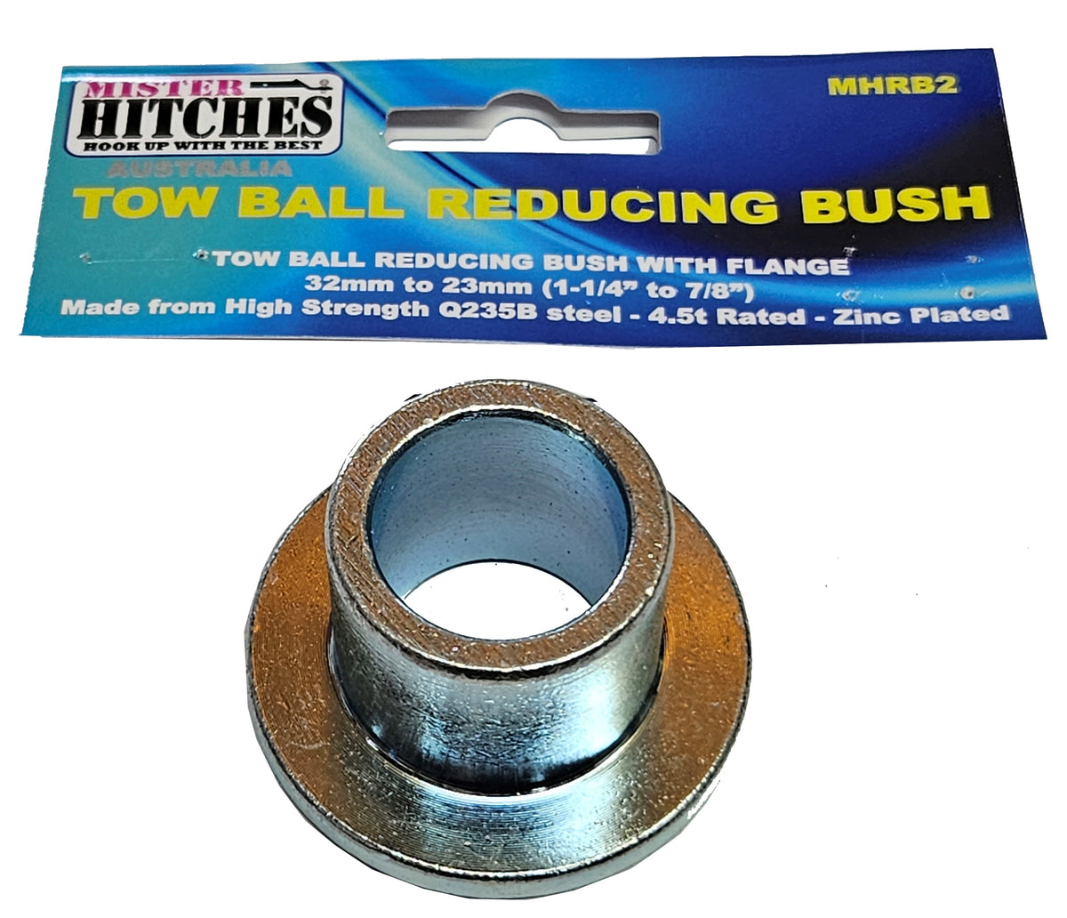 MISTER HITCHES Tow ball reducing bush with flange 1 1/4" to 7/8" for b ...