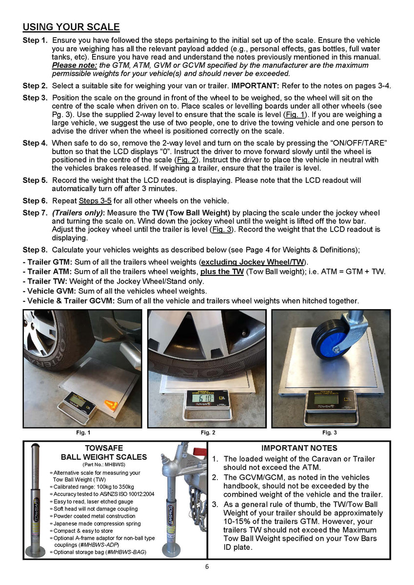 TOWSAFE Portable Wheel Load Scales (TASV2) – Mister Hitches